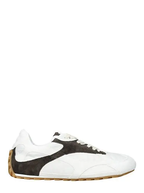 Bottega Veneta Orbit Flash Suede And Shell Trainers - White/oth