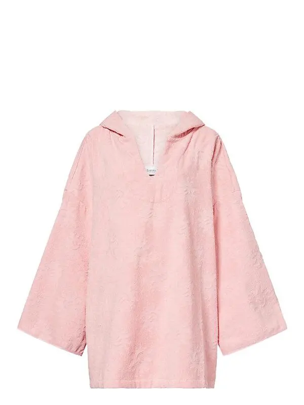 Hunza G Sunny Towelling Cotton Poncho - Pink