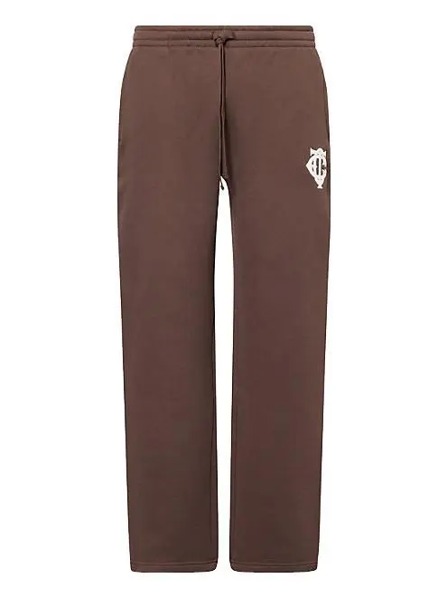 THE COUTURE CLUB Monogram Straight-leg Cotton Jogging Bottoms - Brown