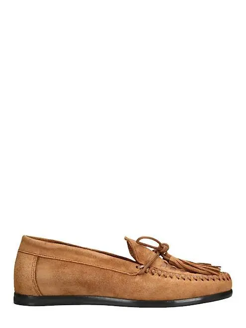 Steve Madden Yaira Tassel Suede Loafers - Tan