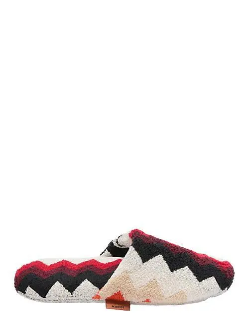 Missoni Zigzag Cotton-terry Slippers - Red Multicolor