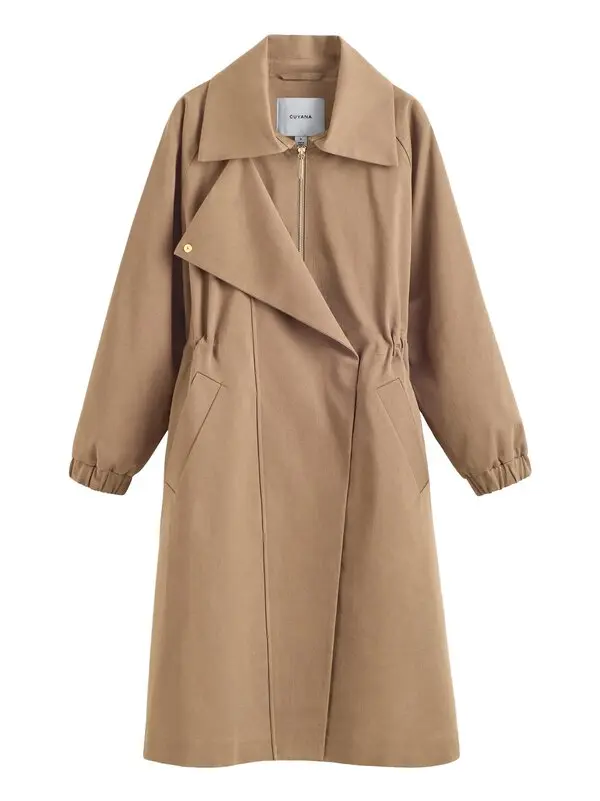 Cuyana Long Anorak Jacket - Camel