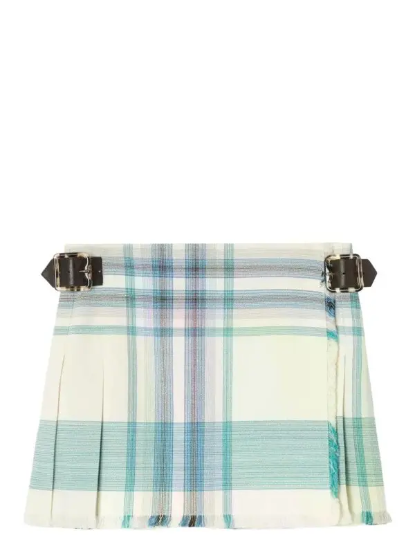 Burberry Check Viscose Blend Mini Kilt - Neutrals