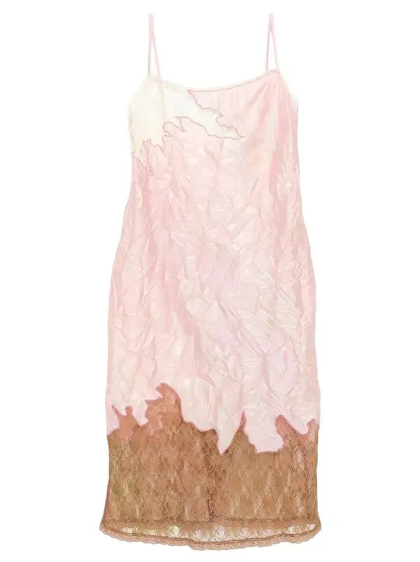 Andersson Bell Embroidered Lace Midi Dress - Pink