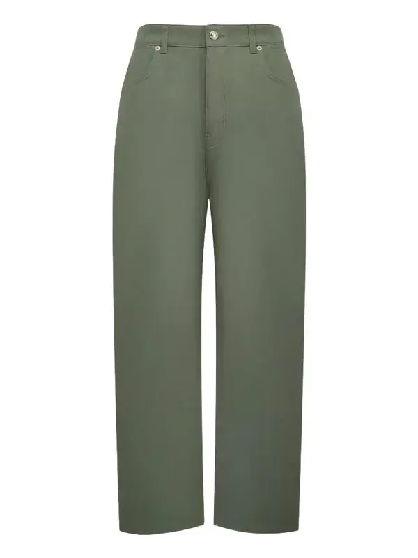 Givenchy Five-pocket Trousers With Logo Patch - Green