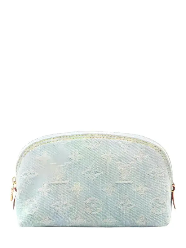 LOUIS VUITTON Cosmetic Pm Monogram Denim Pouch - Blue