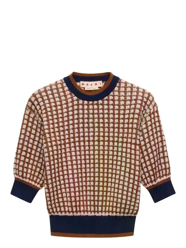 Marni Jacquard Tweed Sweatshirt - Pink