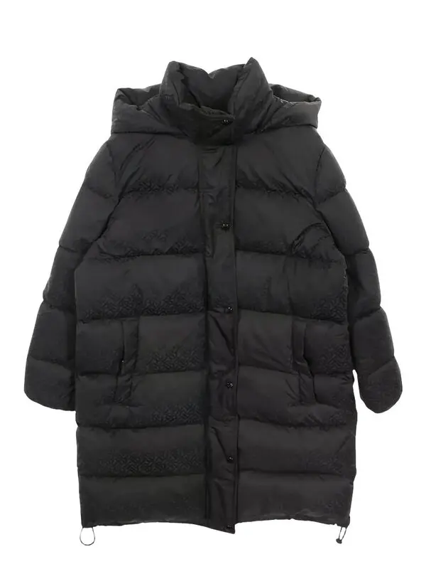 Burberry Monogram Hooded Coat - Black