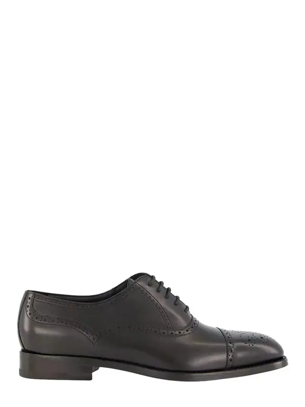 Manolo Blahnik Brogue Derby Leather Shoes - Brown