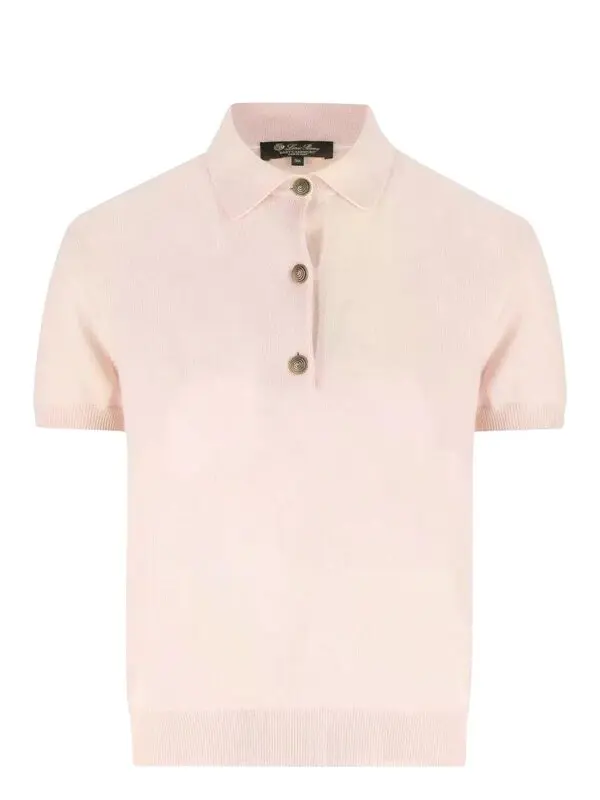 Loro Piana Half-button Polo Top - Pink