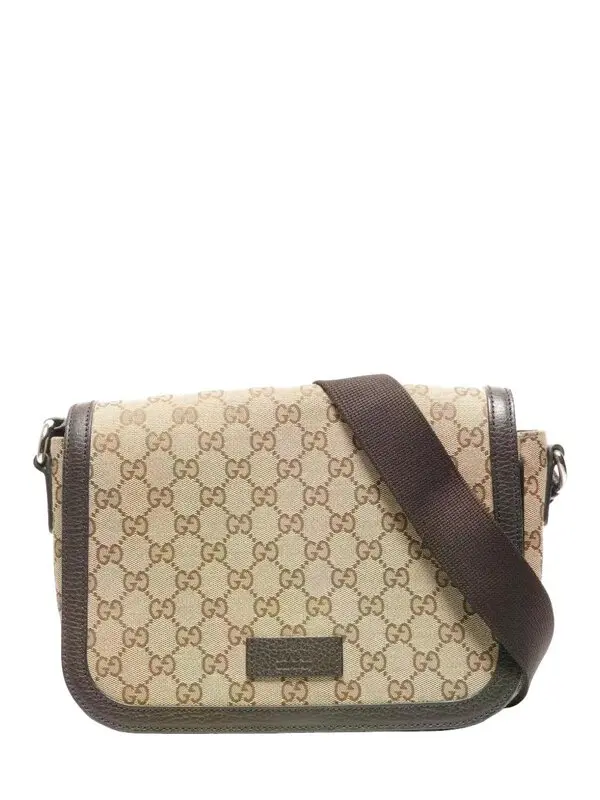 Gucci Gg Canvas Shoulder Bag - Brown