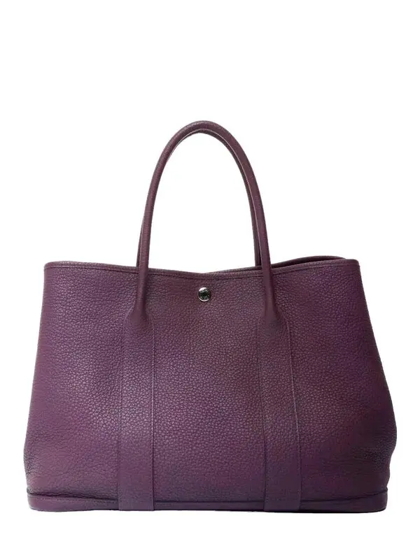 Hermès Garden Party Leather Tote Bag - Purple