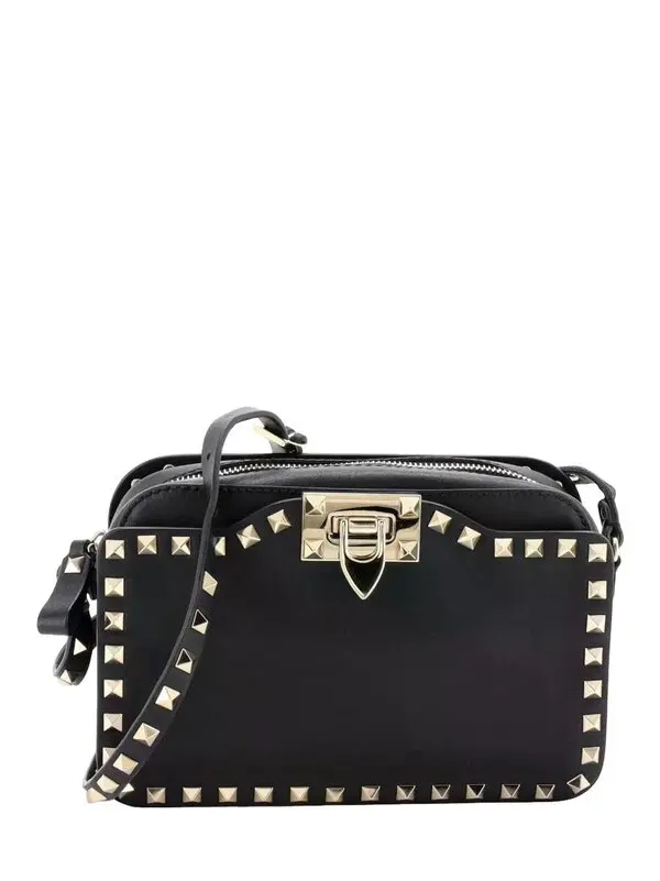 Valentino Garavani Rockstud Flip Lock Camera Crossbody Bag - Black