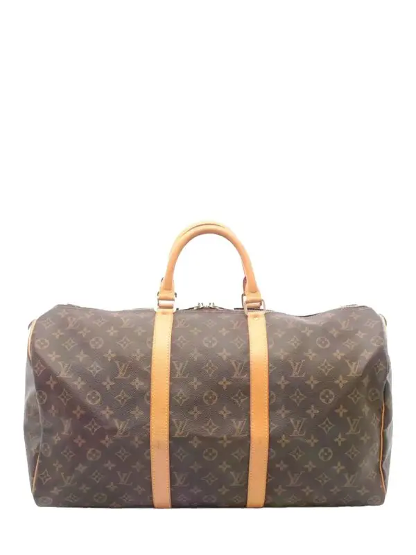 LOUIS VUITTON 1996 Monogram Keepall 50 Travel Bag - Brown