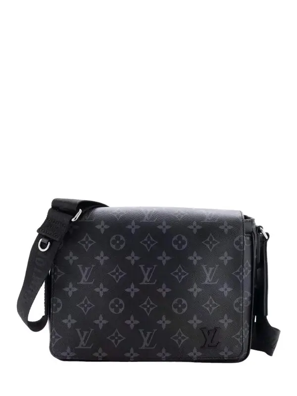 LOUIS VUITTON District Messenger Bag Monogram Eclipse Canvas Pm - Black