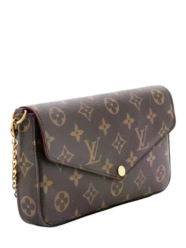 LOUIS VUITTON Felicie Pochette Monogram Canvas Crossbody Bag - Brown