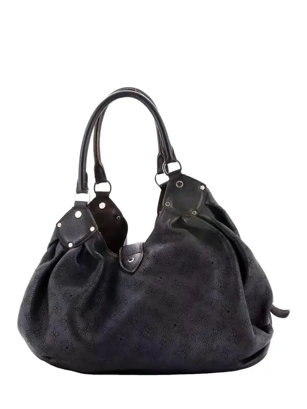 LOUIS VUITTON L Mahina Leather Hobo Bag - Black