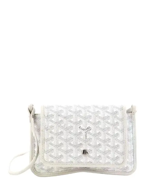 Goyard Plumet Clutch Wallet Coated Canvas Crossbody Bag - White