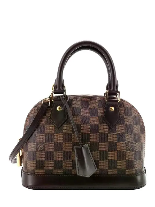 LOUIS VUITTON Alma Bb Damier Handbag - Brown