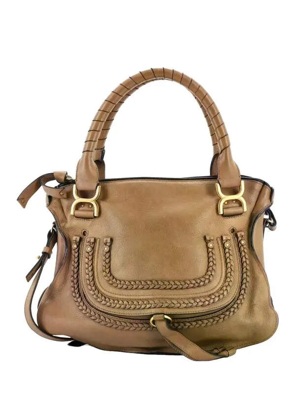 Chloé Marcie Leather Satchel - Brown