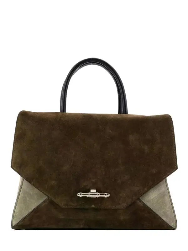 Givenchy Obsedia Nubuck Medium Satchel - Green