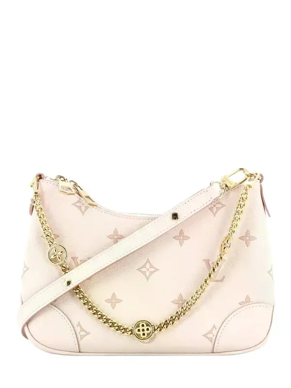 LOUIS VUITTON Boulogne Nm Handbag Outline Monogram Empreinte Leather Shoulder Bag - Neutrals