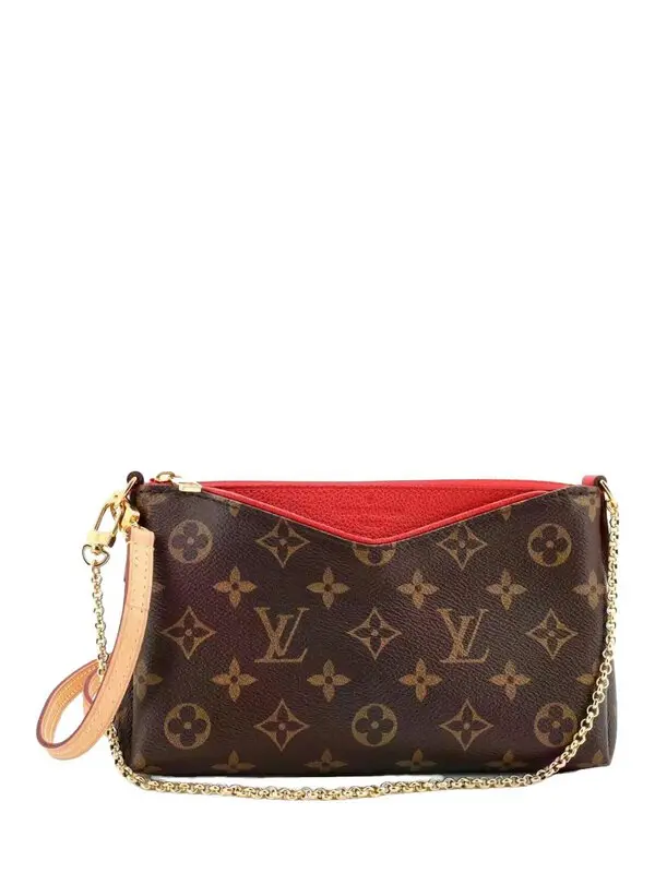 LOUIS VUITTON Pallas Monogram Canvas Clutch - Brown