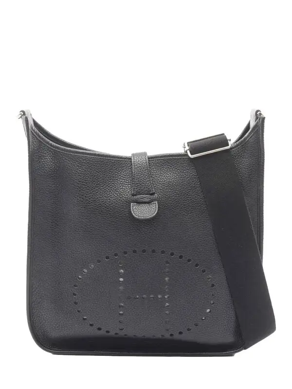 Hermès 2013 Clemence Evelyne Iii Gm Crossbody Bag - Black