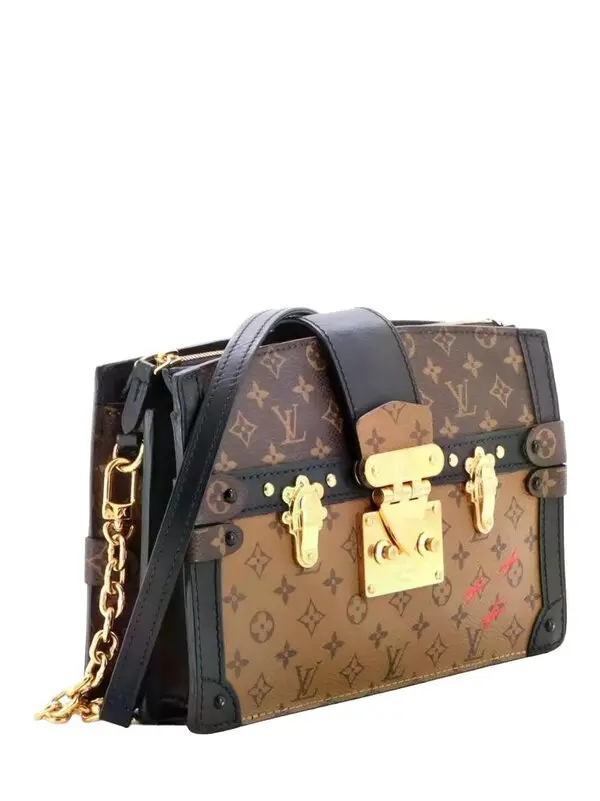 LOUIS VUITTON Trunk Reverse Monogram Canvas Clutch - Brown