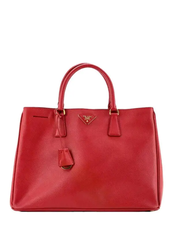 Prada Saffiano Leather Large Tote Bag - Red
