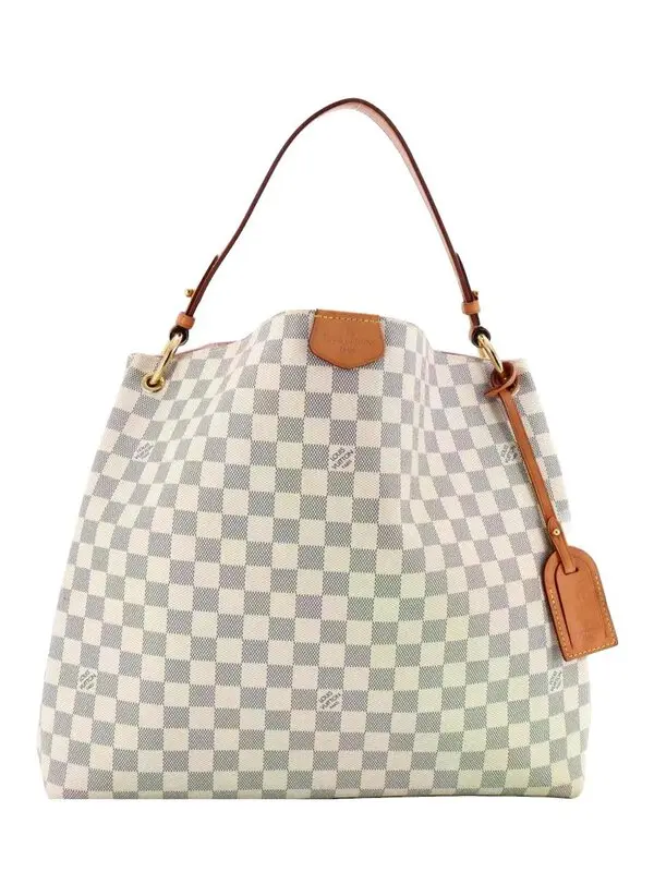 LOUIS VUITTON Graceful Handbag Damier Mm Hobo Bag - White