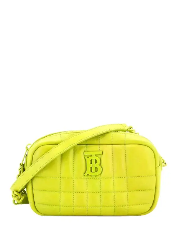 Burberry Lola Camera Bag Quilted Leather Mini Crossbody Bag - Green