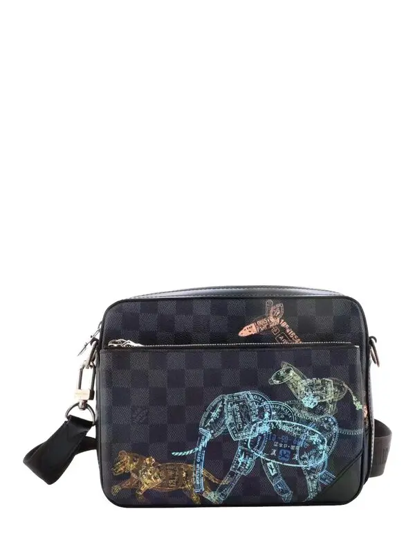 LOUIS VUITTON Trio Messenger Bag Limited Edition Wild Animals Damier Graphite - Black