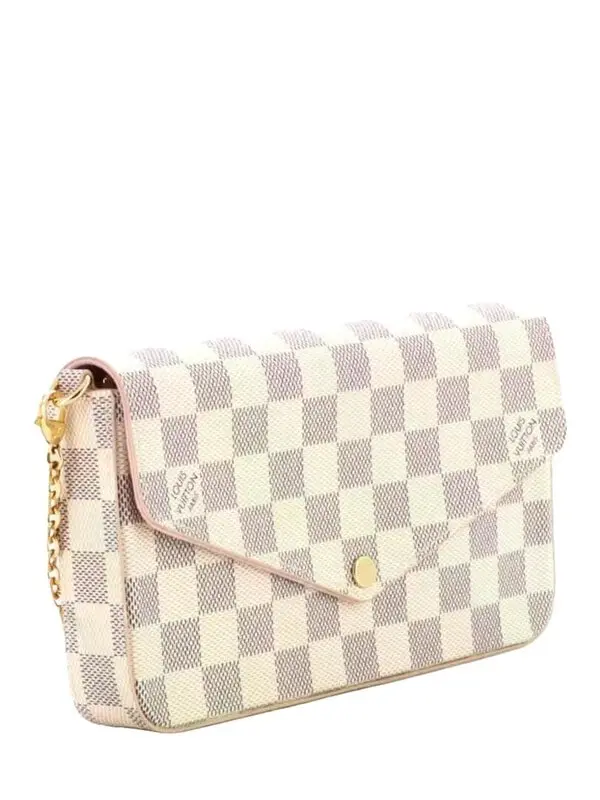 LOUIS VUITTON Felicie Pochette Damier - White