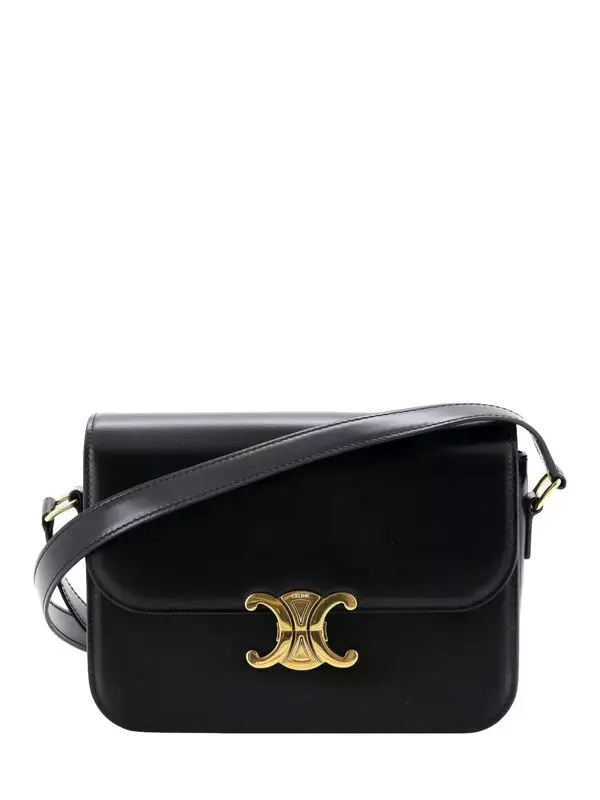 Celine Triomphe Shoulder Bag - Black