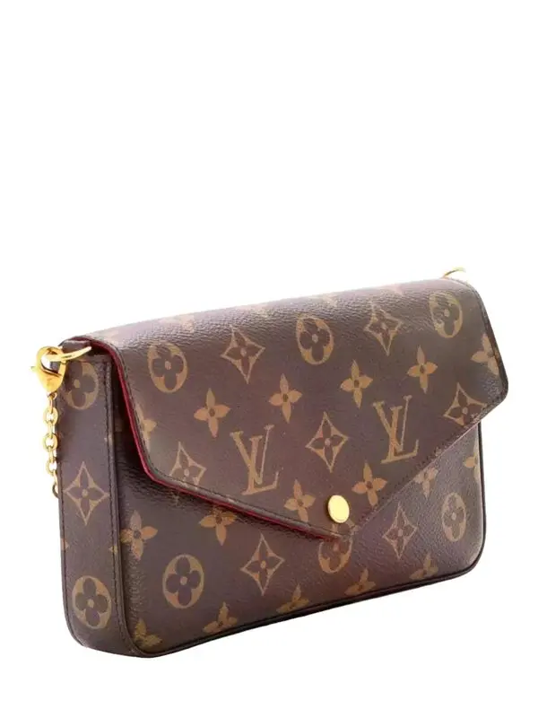 LOUIS VUITTON Félicie Pochette Monogram Canvas Crossbody Bag - Brown