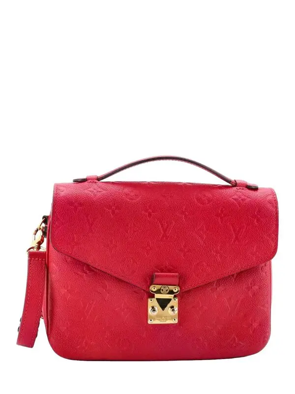 LOUIS VUITTON Pochette Metis Monogram Empreinte Leather Crossbody Bag - Pink