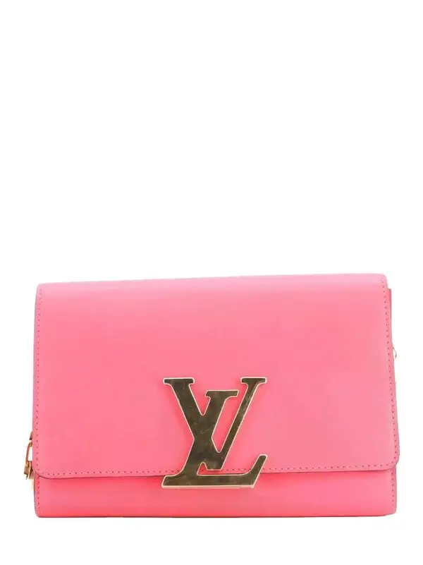 LOUIS VUITTON Chain Louise Leather Gm Clutch Bag - Red