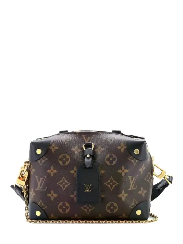 LOUIS VUITTON Petite Malle Souple Handbag Monogram Canvas - Brown