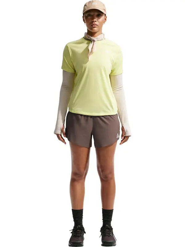 Nike Dri-fit Mid-rise Brief-lined Trail Running Shorts - Brown