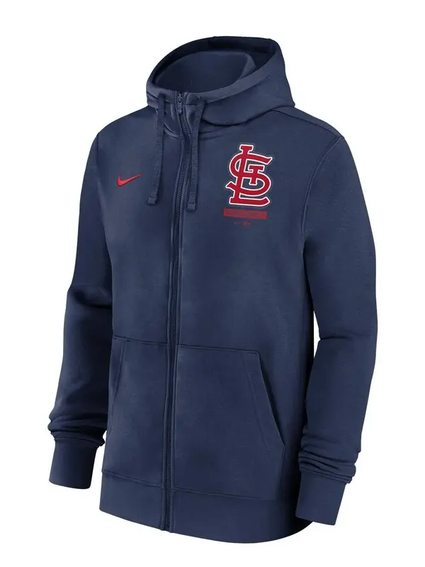 Nike St. Louis Cardinals Lockup Mlb Full-zip Hoodie - Blue