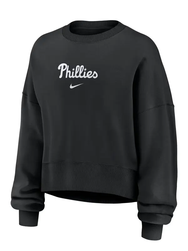 Nike Philadelphia Phillies Mlb Pullover Crew - Black