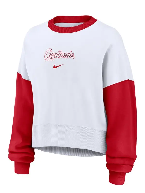 Nike St. Louis Cardinals Mlb Pullover Crew - White