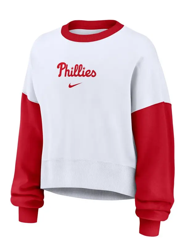 Nike Philadelphia Phillies Mlb Pullover Crew - White