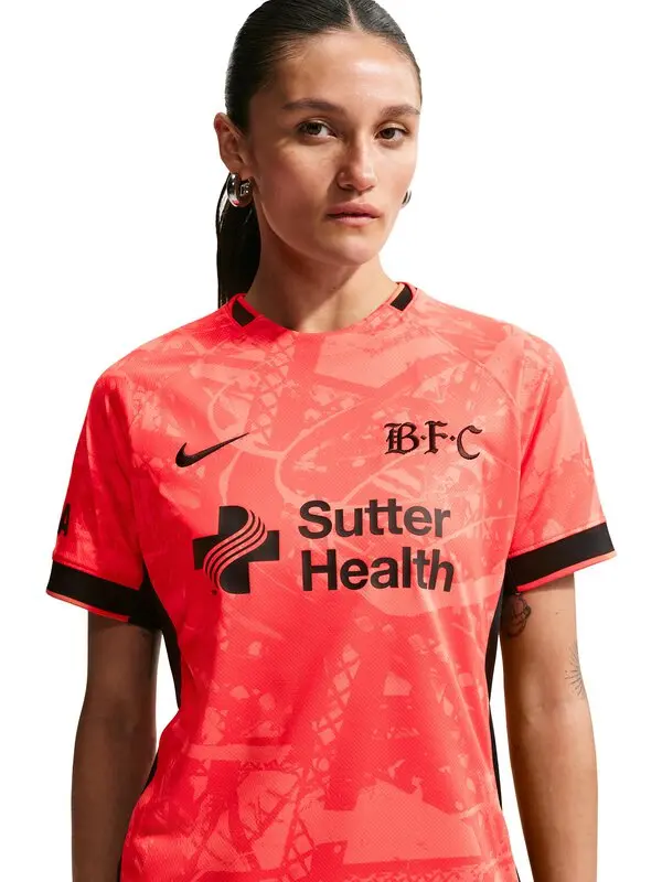Nike Bay Fc Stadium Away Dri-fit Nwsl Replica Jersey - Pink