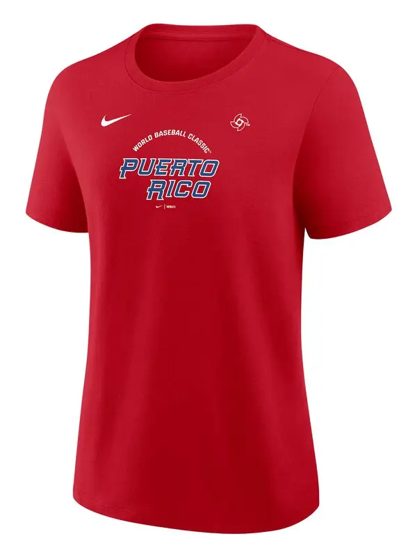 Nike Puerto Rico National Baseball Team 2026 World Baseball Classic Script T-shirt - Red