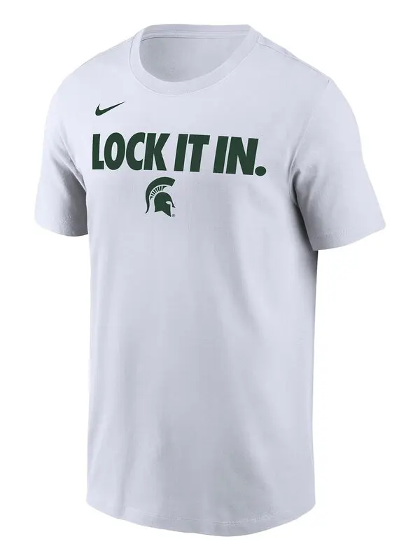 Nike Michigan State 2026 On-court Bench Dri-fit College T-shirt - White