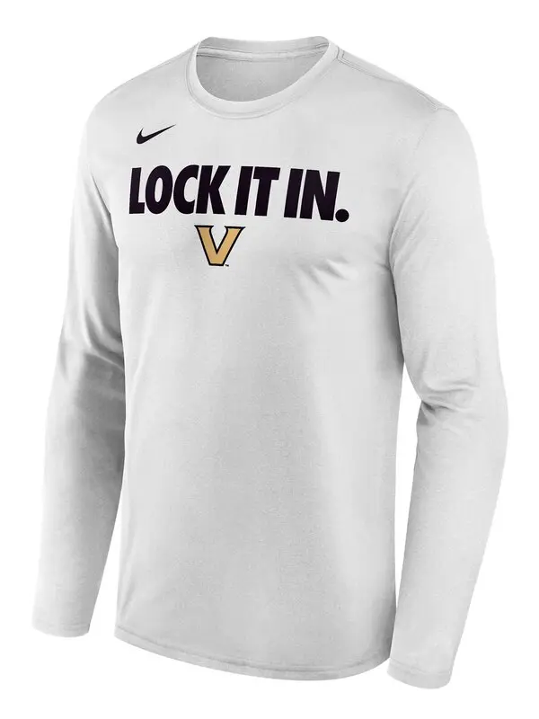 Nike Vanderbilt 2026 On-court Bench Dri-fit College Long-sleeve T-shirt - White