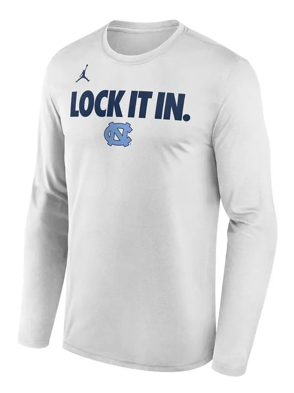 Nike North Carolina 2026 On-court Bench Dri-fit College Long-sleeve T-shirt - White