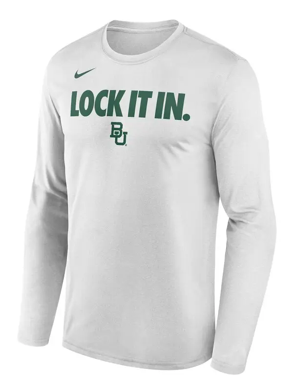 Nike Baylor 2026 On-court Bench Dri-fit College Long-sleeve T-shirt - White